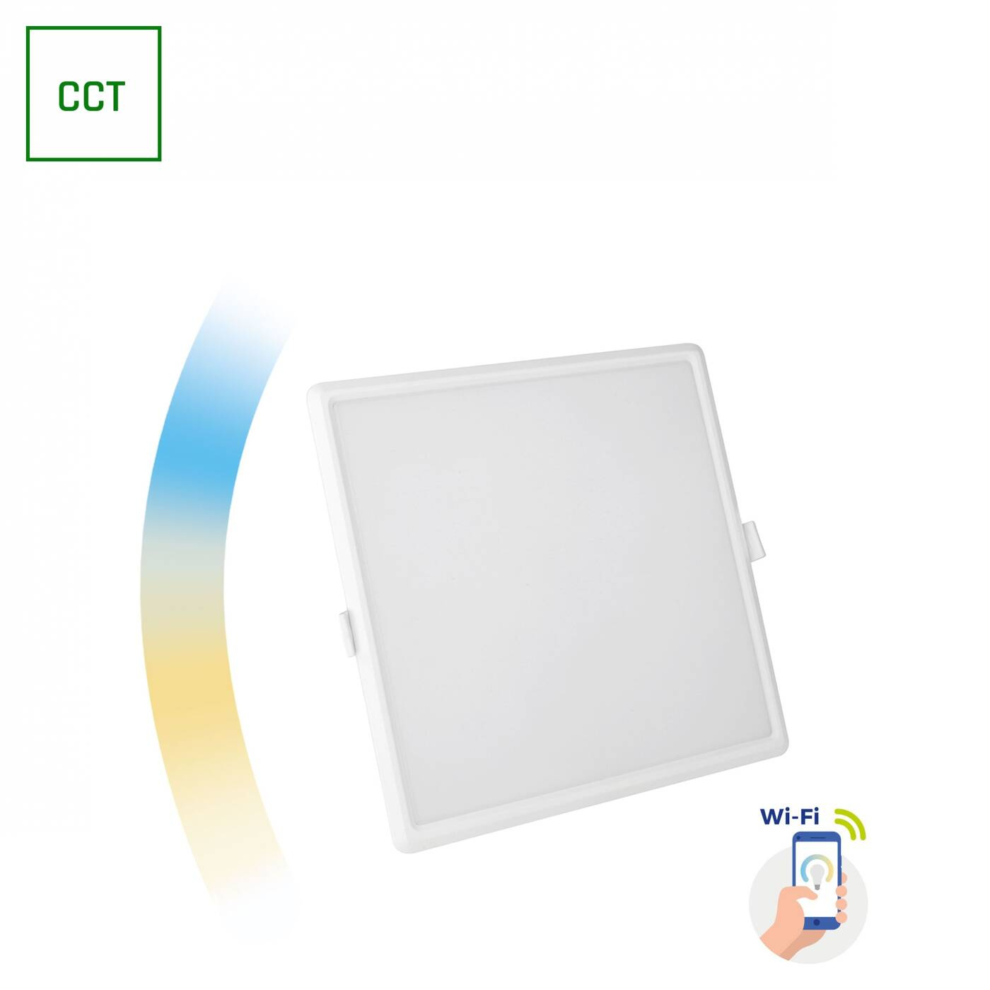 ALGINE 22W CCT+DIM WI-FI SPECTRUM SMART SQUARE | oświetlenie - Phenomena Light