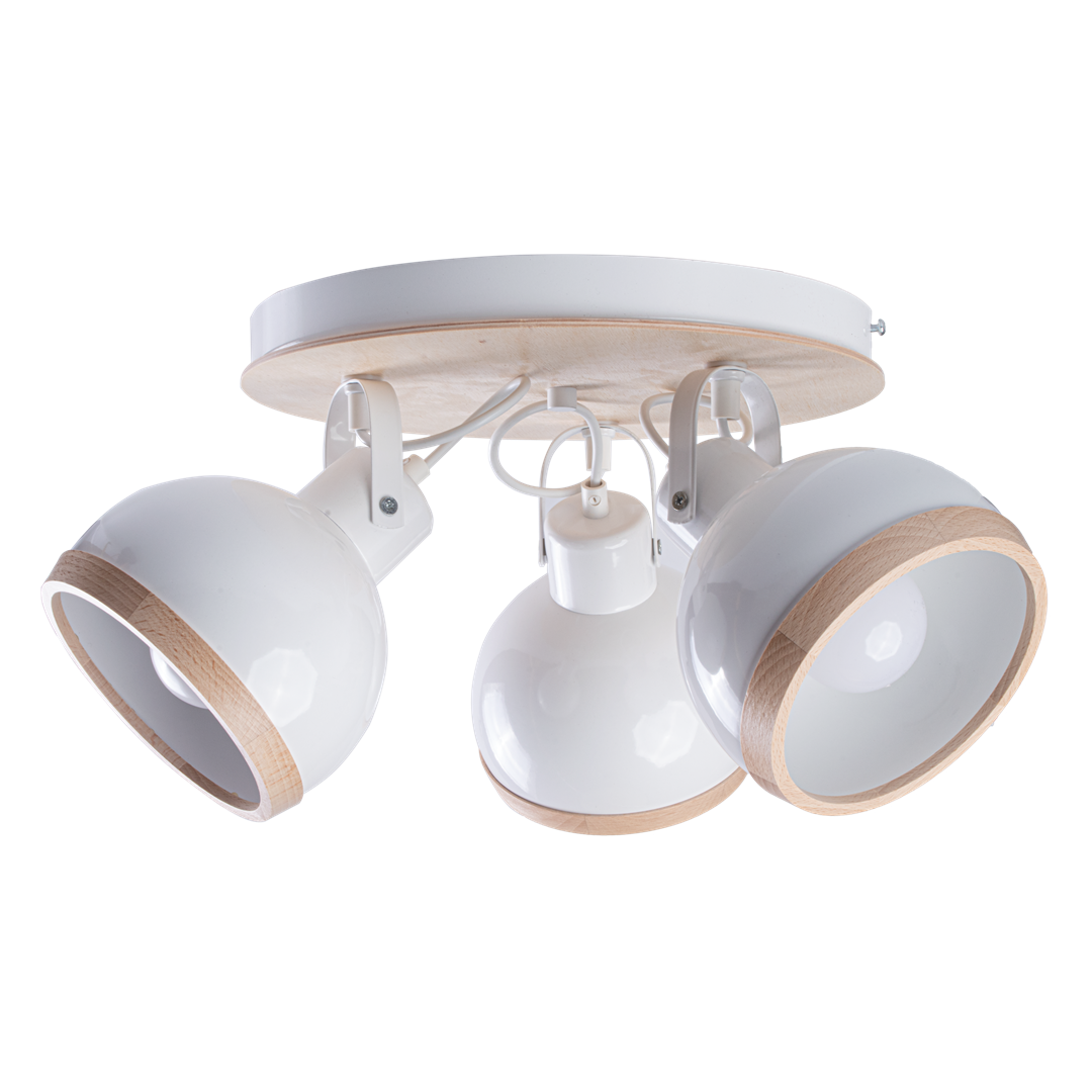 Lampa sufitowa nowoczesna plafon kula OVAL III biały śr. 35cm ...