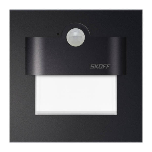 Oprawa LED TANGO z czujnikiem ruchu PIR 4000K 2,4W 230V | czarny mat ...