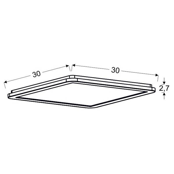 Plafon 30 cm, NEXIT 10-66831, satyna/biały, 18W LED, barwa ciepła 3000K ...